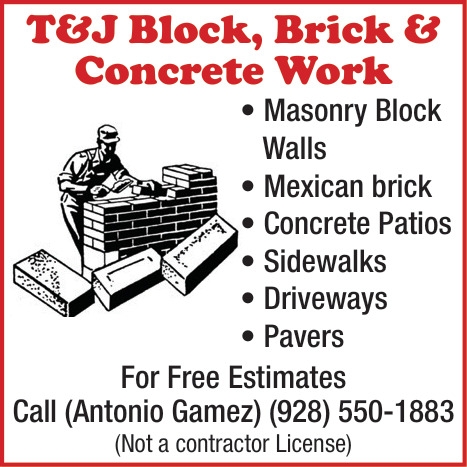 Masonry Block Walls, T&J Block, Brick & Concrete Work